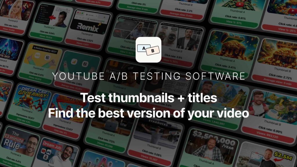 ThumbnailTest — YouTube A/B Testing Tool For Thumbnails And Titles ...